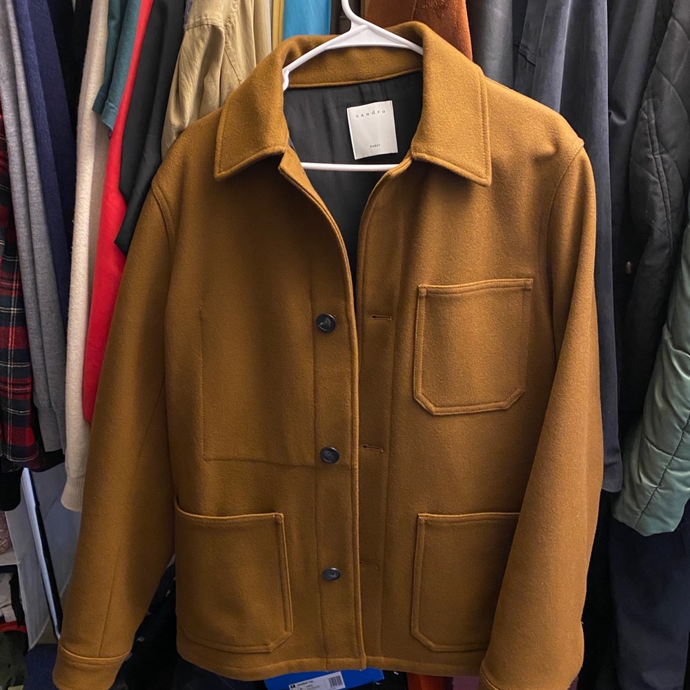 Sandro Paris Coat Vicuna Color - Gem